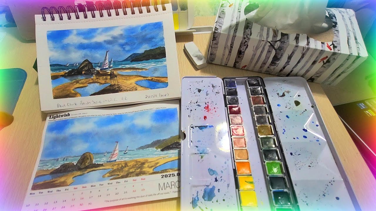 Painting a Watercolor Seascape from Paul Clark's Tutorial - YouTube