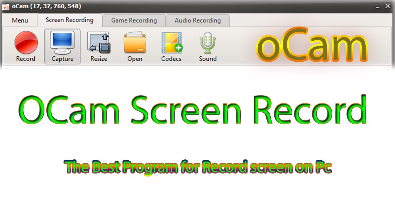 How to Download oCam Screen Record The Best Program For PC - YouTube