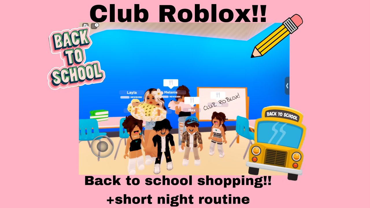 BACK TO SCHOOL SHOPPING with 4 KIDS +2 BABYS | Club Roblox | 📚🚌 ️ ️📓🏫📅🚸 ...
