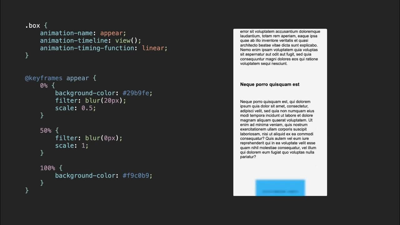 CSS animations. animation-timeline: view(); animation-range - YouTube