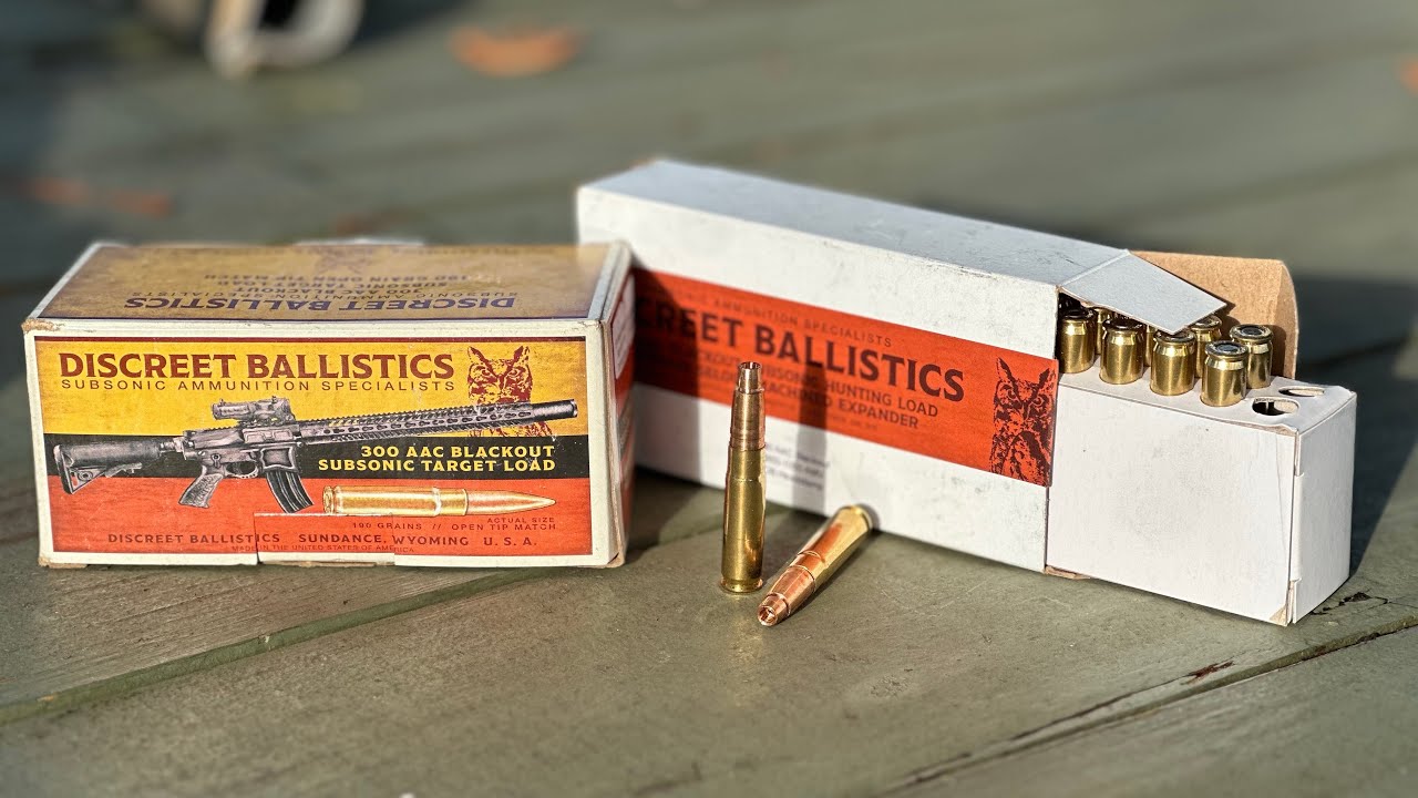 Discreet Ballistics 300 BLk Ammo Test (Sub MOA subsonic hunting bullets ...