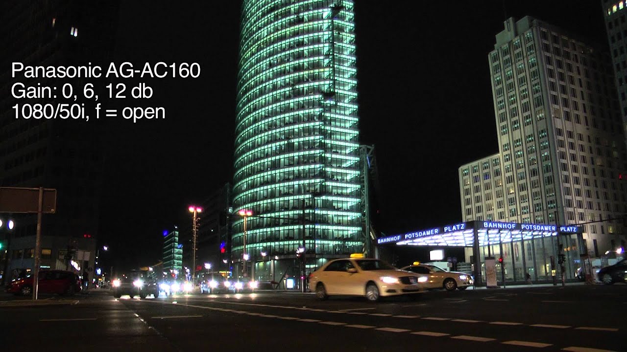 Test der Panasonic AG-AC 160 in 1080/50i / Lowlight - YouTube