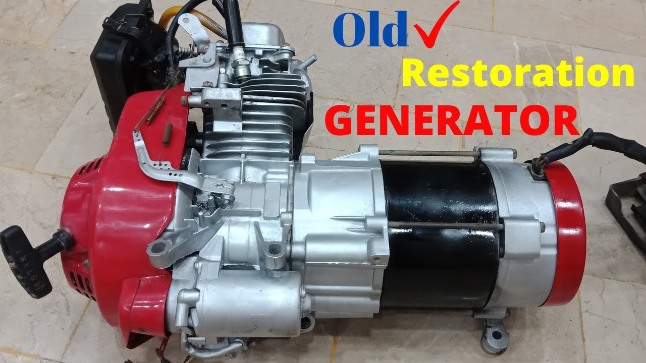 Restoration of old rusted generator engine Dead Old 4 stroke Generator ...