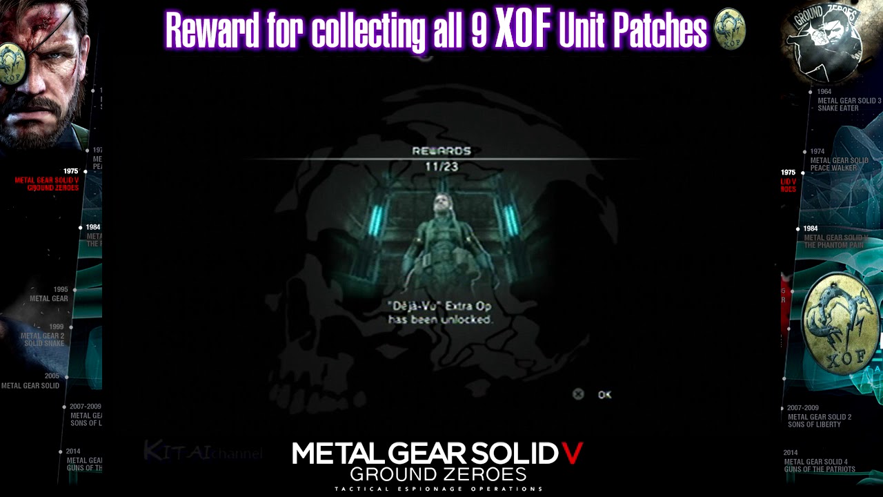Reward 4 Collecting All 9 XOF UNIT PATCHES in MGSV: Ground Zeroes | a ...