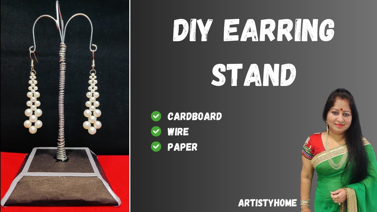 DIY Earring Stand | DIY Earring Display Stand | Earring Holder - YouTube