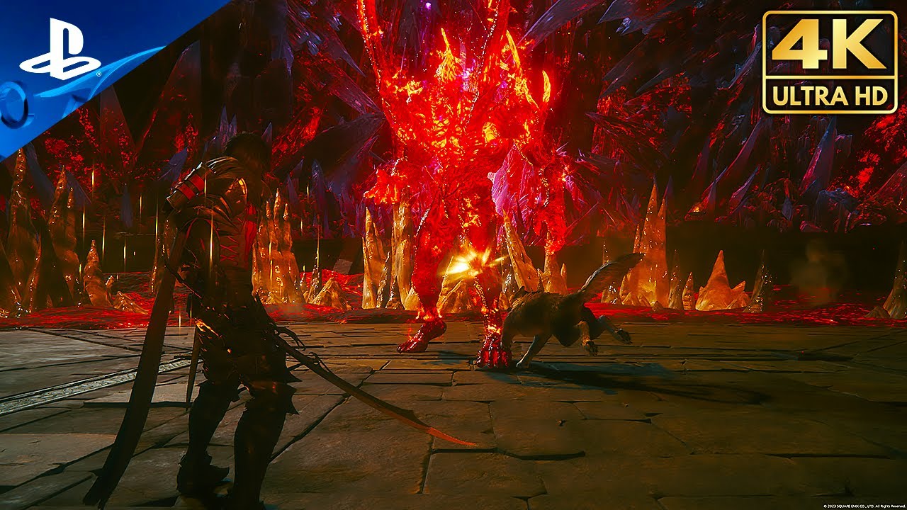 (PS5) Final Fantasy 16 | Liquid Flame Boss Fight (4K 60FPS) - YouTube