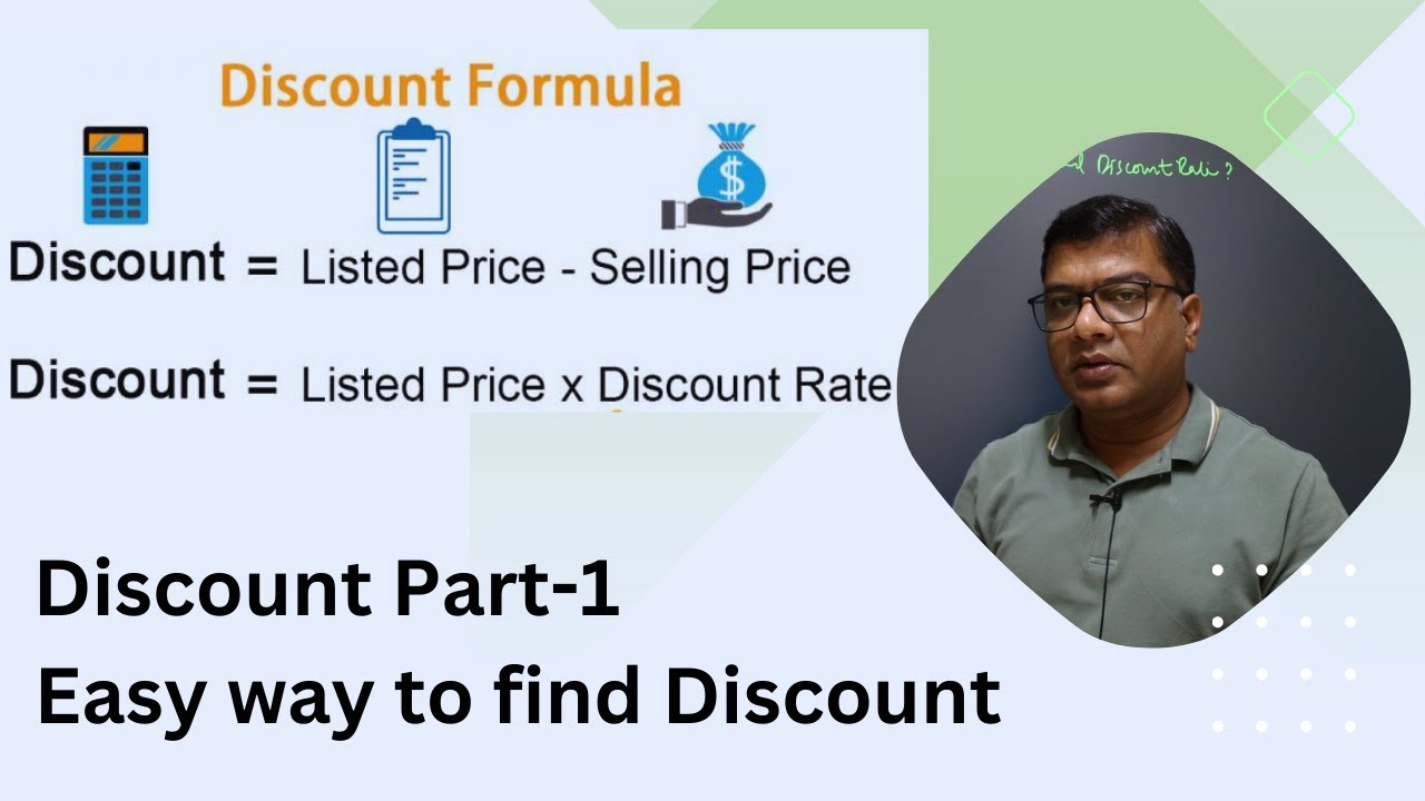Discount Part-1| How to calculate discount | Exam questions - YouTube