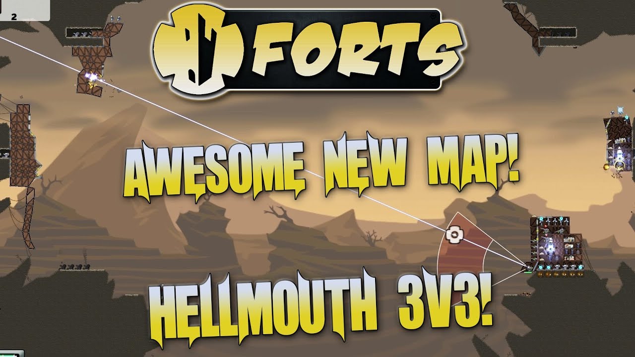 Forts Multiplayer 3v3 Gameplay Brand New Map HellMouth 3v3, Funniest ...