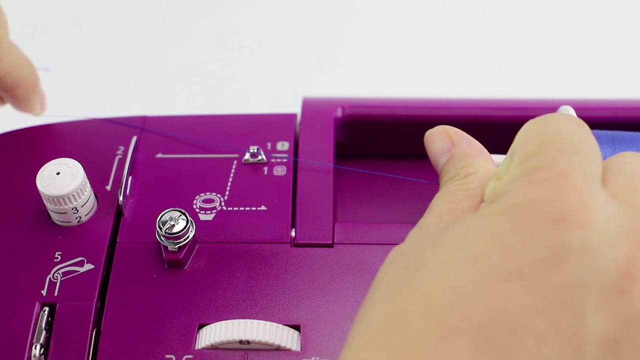 NECCHI NC Series Tutorial:Threading the Upper Thread and Auto Needle Threader - YouTube