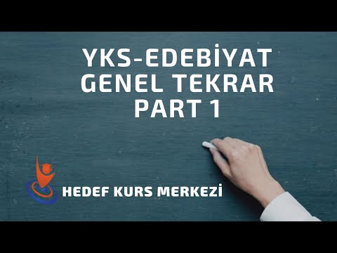 YKS TÜRK DİLİ ve EDEBİYATI PART-1 HEDEF KURS MERKEZİ MERVE HOCA