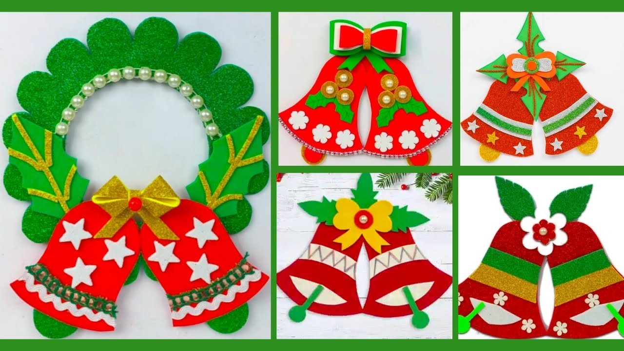 5 Easy Christmas bell Ornaments | How to make a very easy Christmas ...