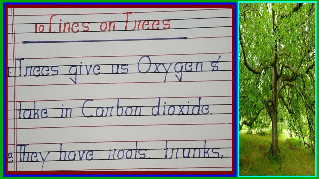 10 Lines on Tree in English | Few Lines on Trees in English | Short ...