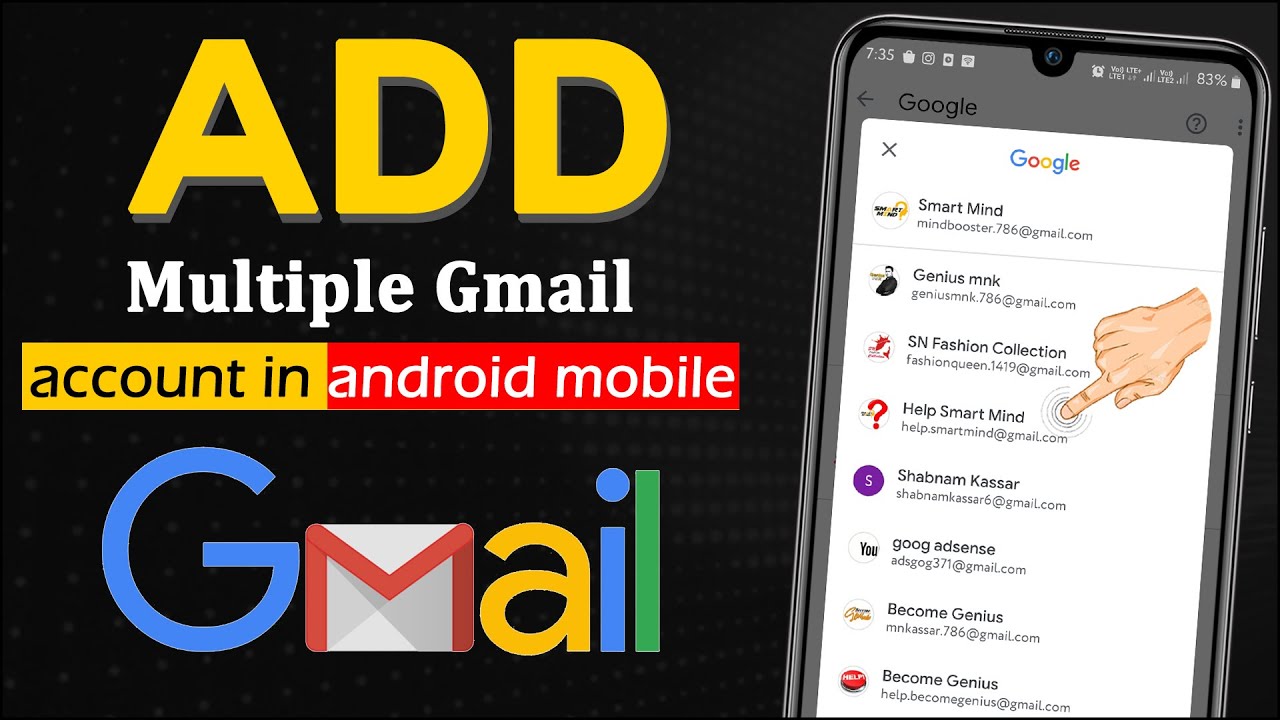 How to add multiple Google account in android phone | add multiple ...