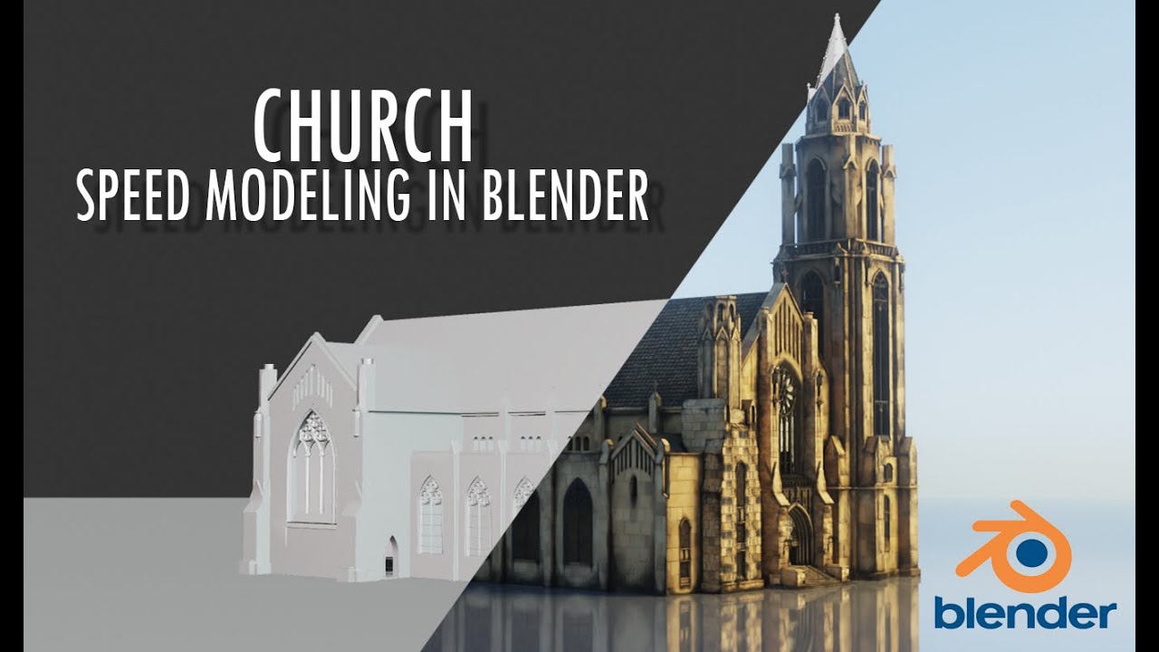 Church Modeling using Reference in Blender 3D - Timelapse - YouTube