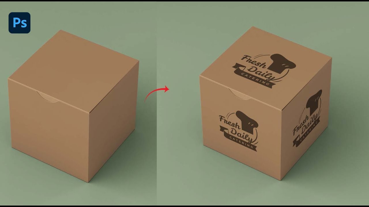 How to Add Logo on Box Using Vanishing Point | Photoshop - YouTube