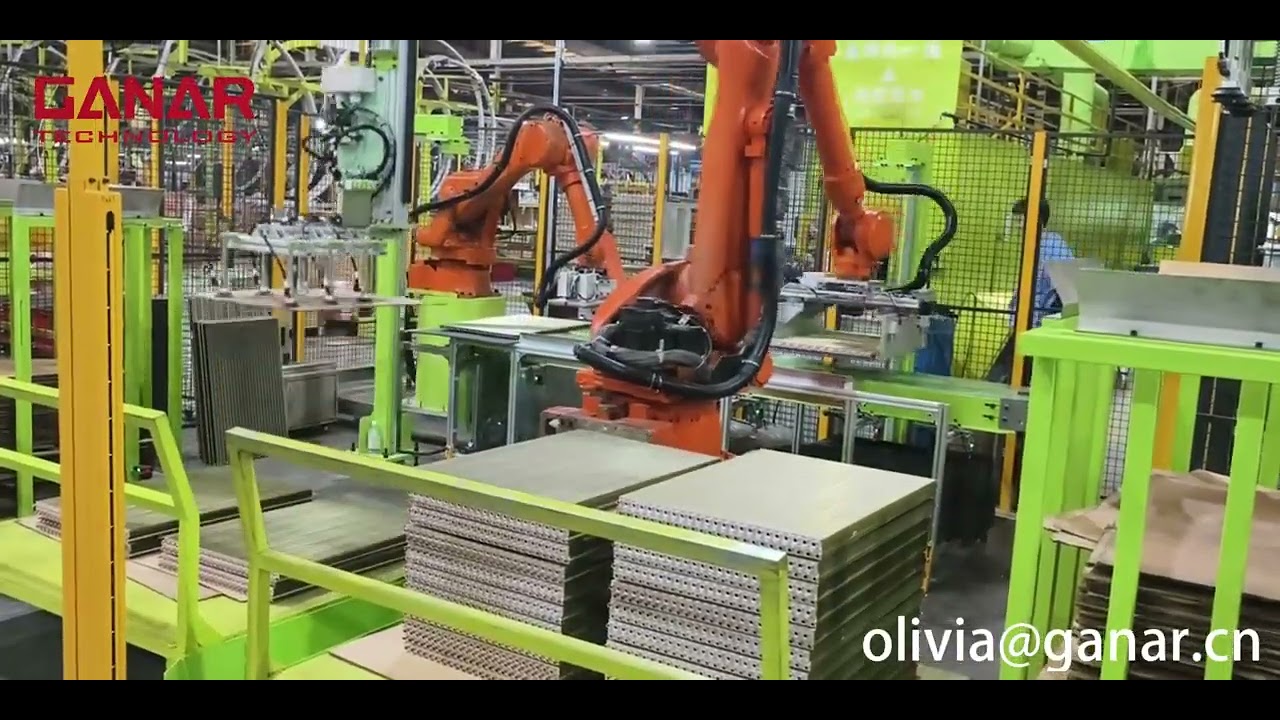 Robot arm grabing,Air conditioner assembly conveyor line - YouTube