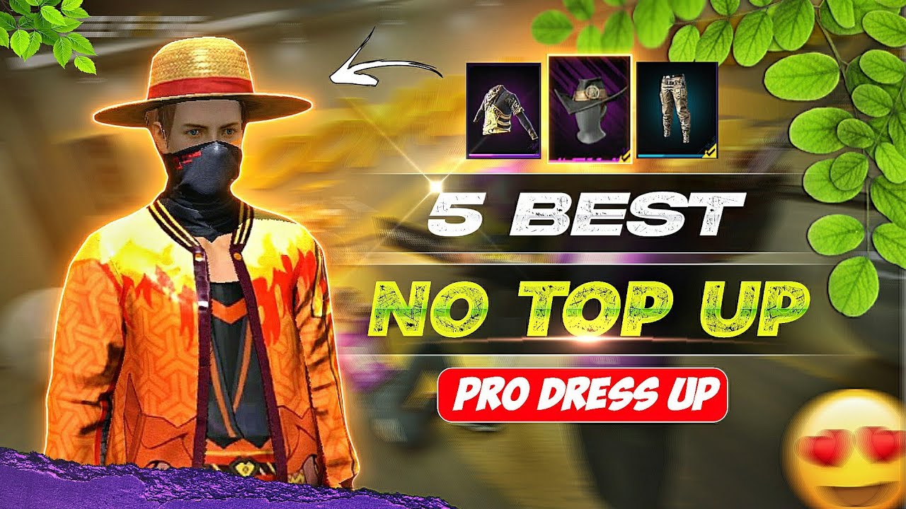 Top 5 No Top Up Dress Combination 😍| Free Fire Dress Combination | No ...