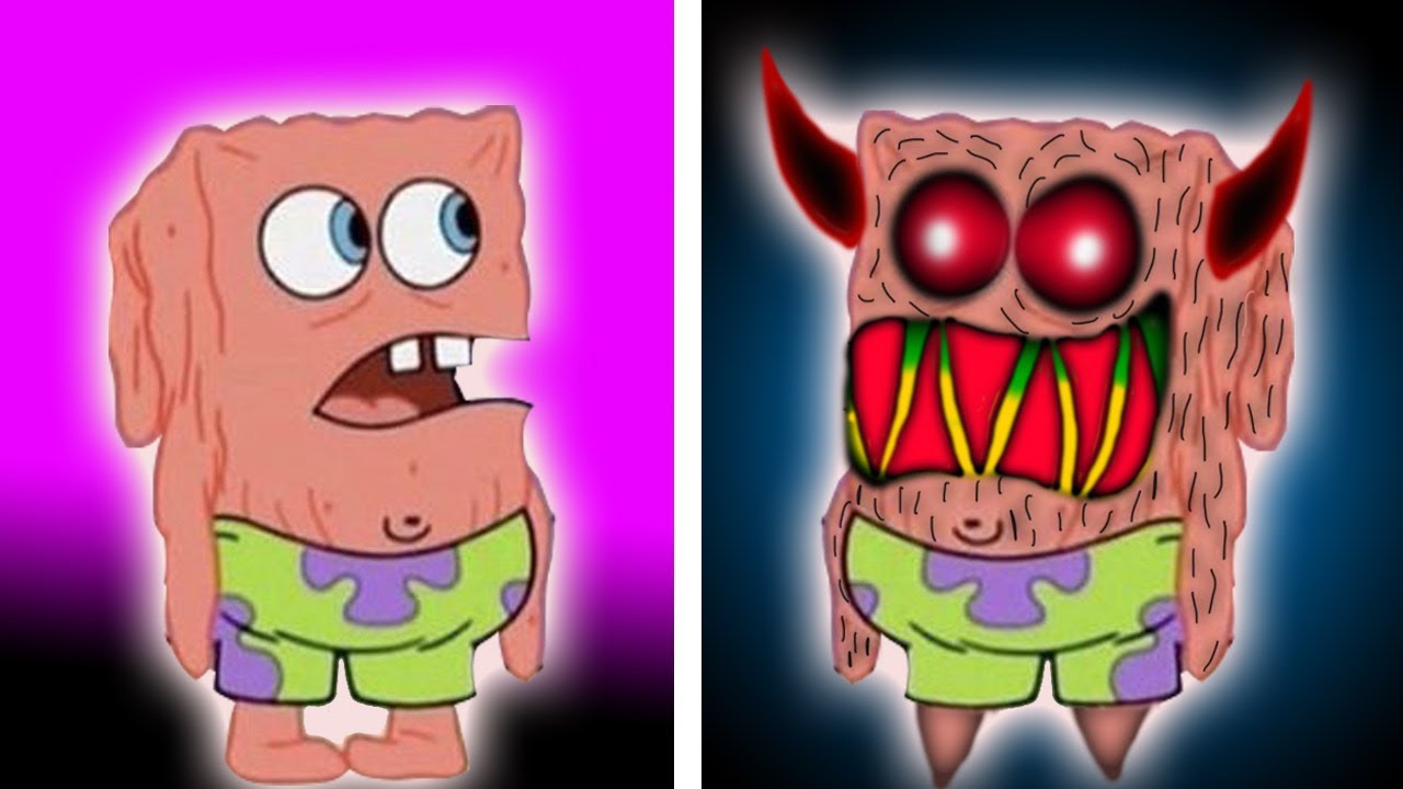 Patrick SquarePants As Horror Version || SpeedEdit Art - YouTube