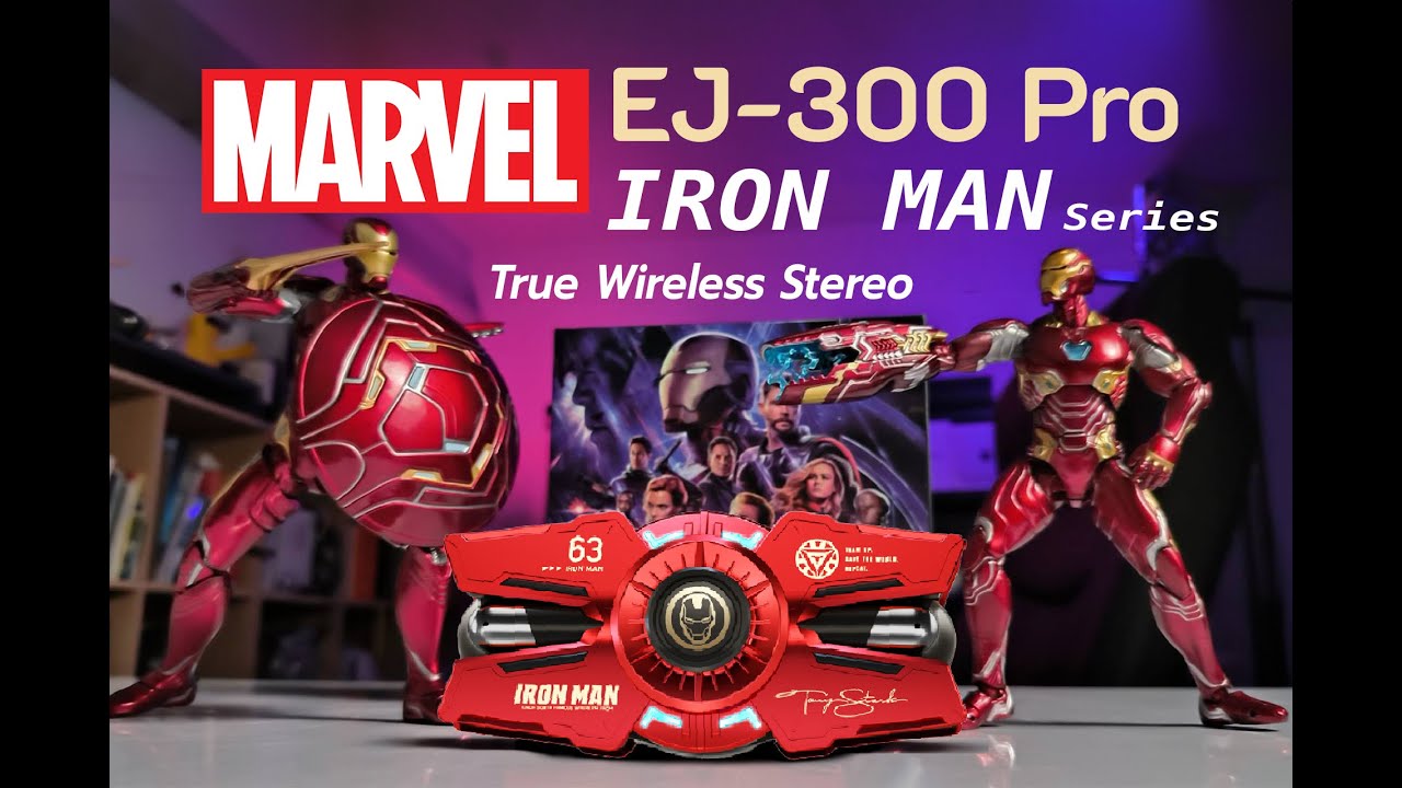 รีวิว MARVEL EJ 300pro IronMan TWS Gamer Earbuds Bluetooth 5.3 I Hyper ...