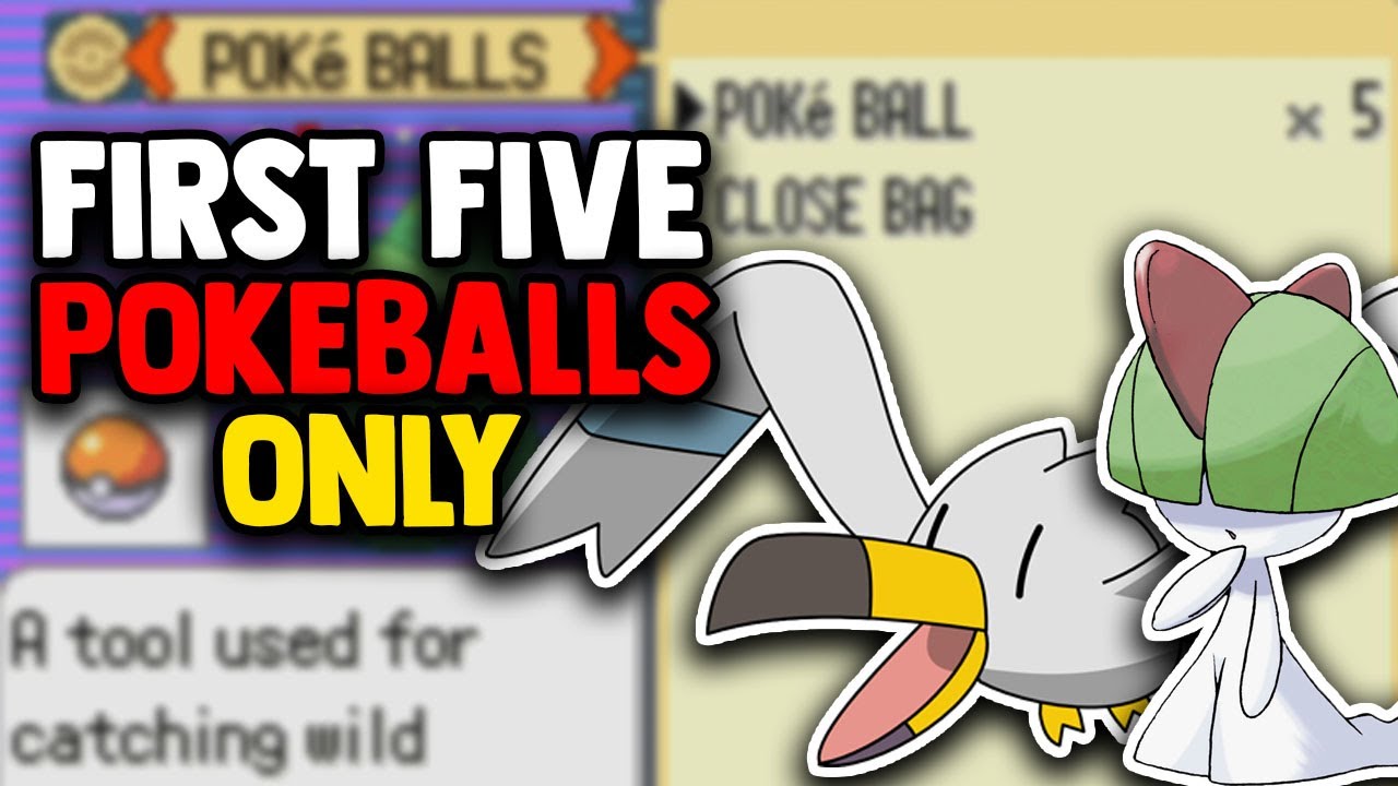 Can I Beat Pokemon EMERALD Using ONLY THE FIRST 5 POKEBALLS GIVEN ...