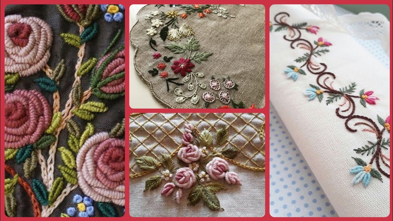 unique styles of Brazilian floral embroidery patterns and styles - YouTube