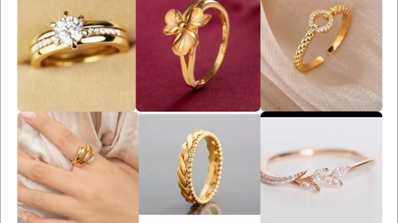 😱Latest 2gm lightweight gold rings design for girls##youtubevideo#video ...
