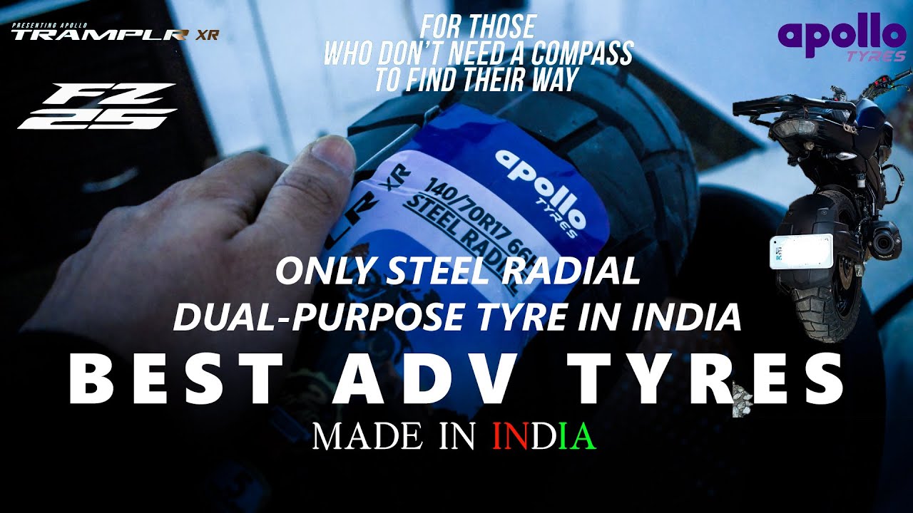 Apollo Trampler XR on fz25| best dual-purpose tires in India # ...