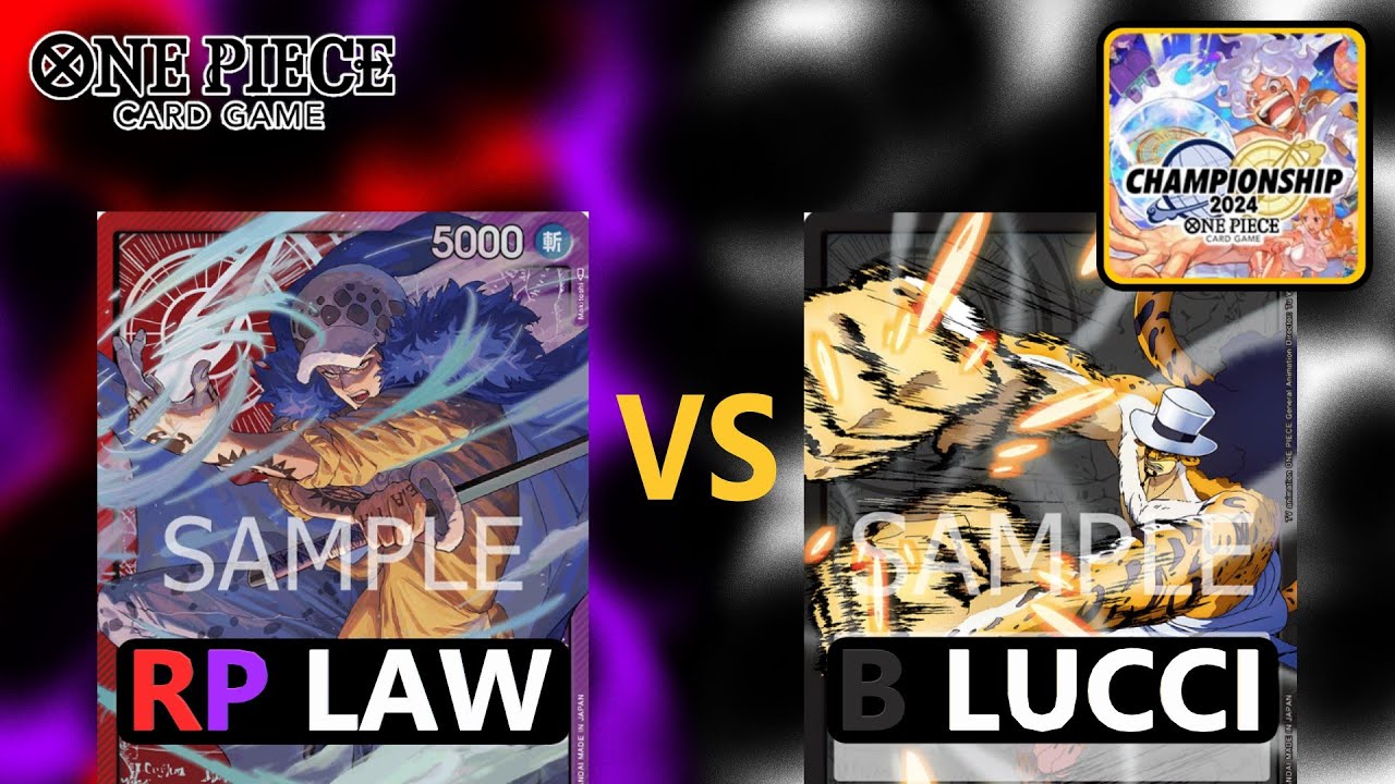 One Piece TCG: Red Purple Law VS Black Lucci OP-08 Bandai Tournament ...