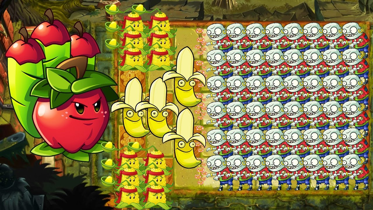 PVZ 2 - Apple Mortar vs Banana vs Kernel Pult - YouTube