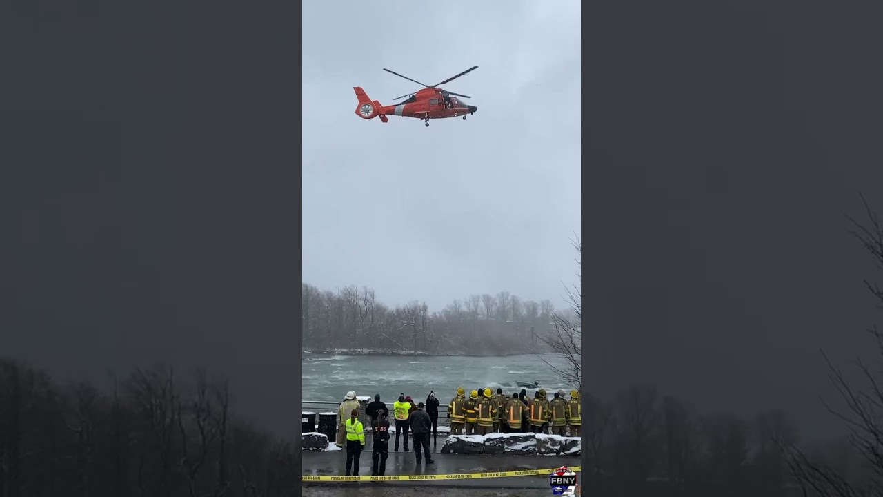 United States Coast Guard Making a rescue attempt in the Niagara River ...