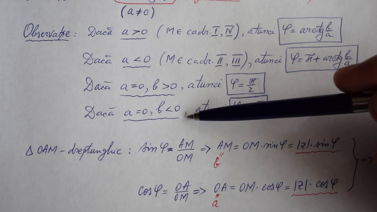 Forma trigonometrică a numerelor complexe - YouTube