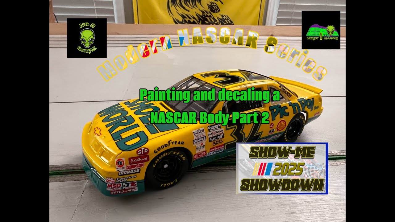 NASCAR body painting and decal part 2 - YouTube