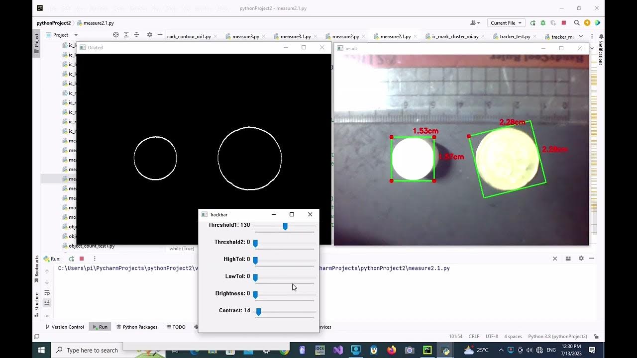 Opencv : Auto measure | Real time | Filtering | Image Filter - YouTube