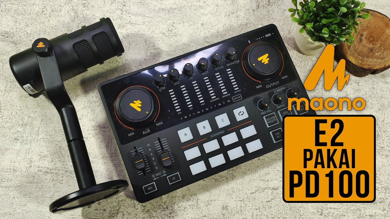 Maonocaster E2 + Mic PD100 - YouTube