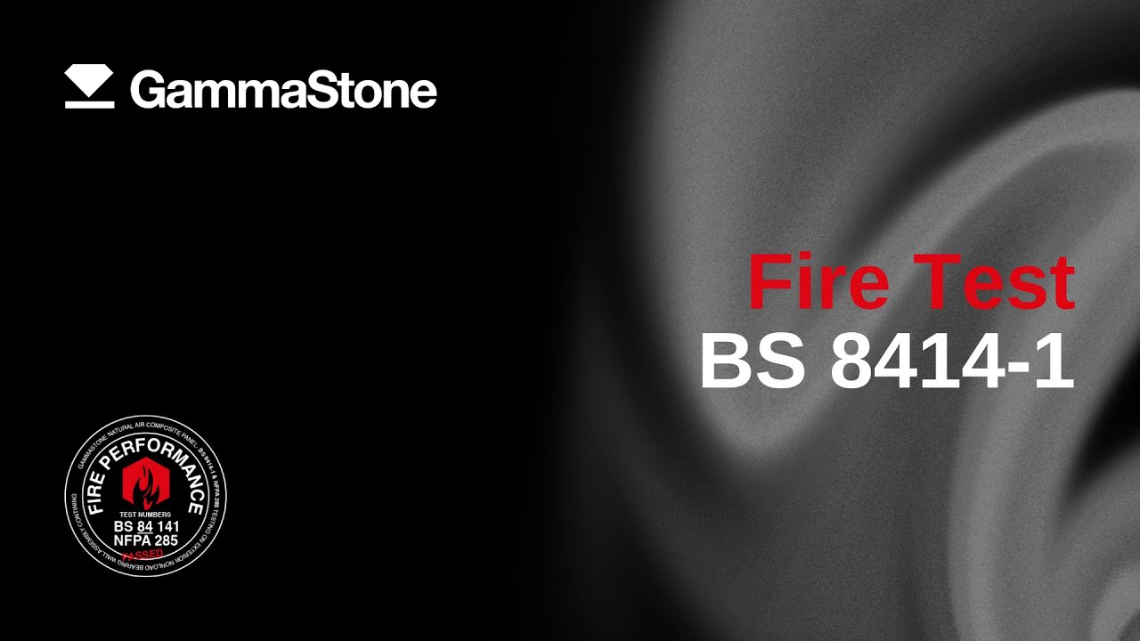 GammaStone Fire Test BS 8414-1 - YouTube