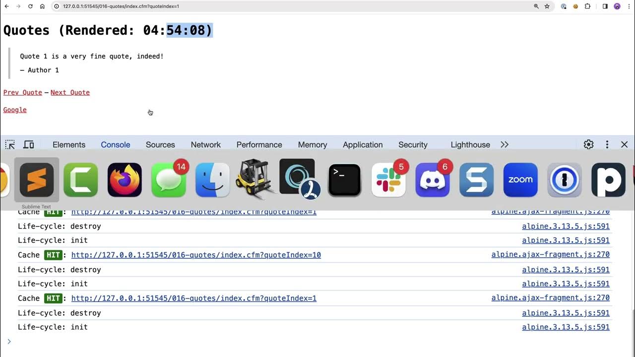 Using Alpine.js To AJAX'ify HTML Fragments Served From ColdFusion - YouTube