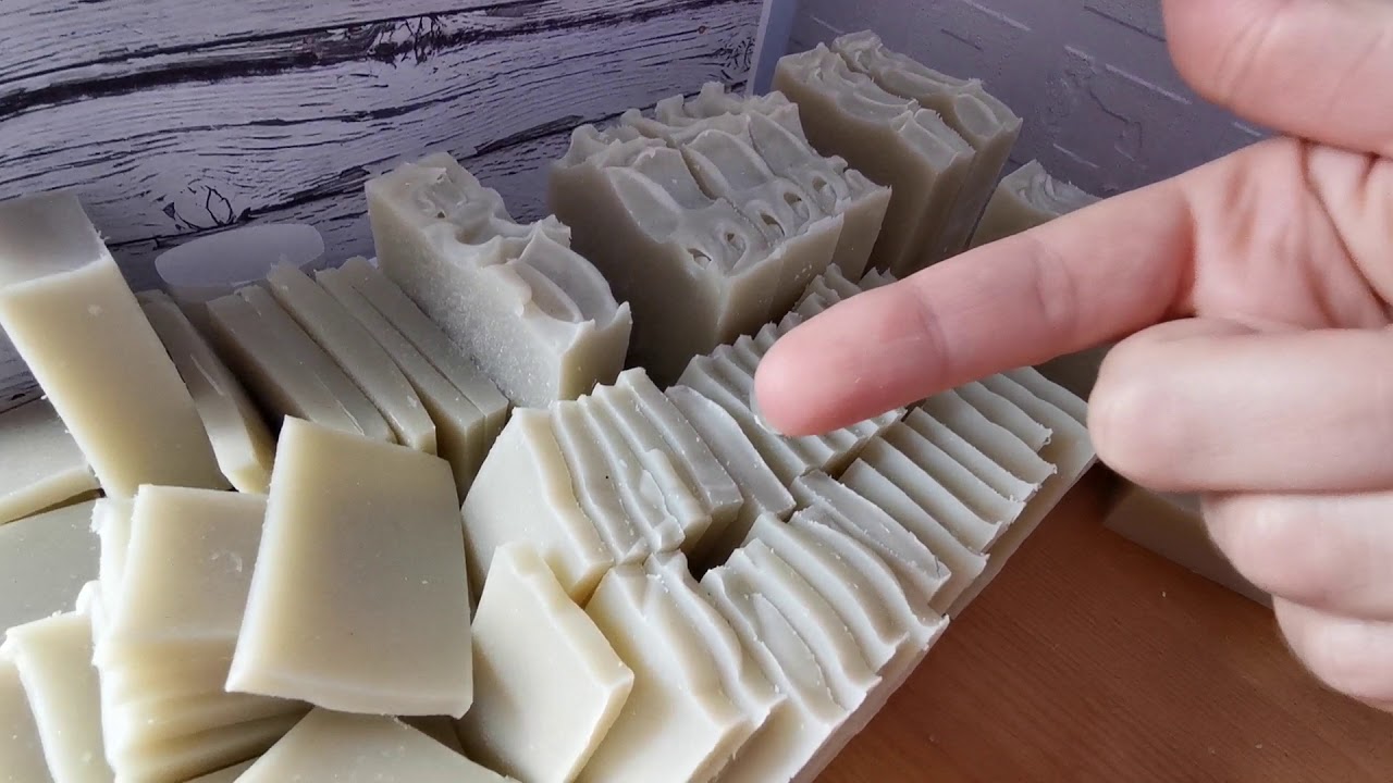 Zeolite handmade natural soap attracts dust - YouTube