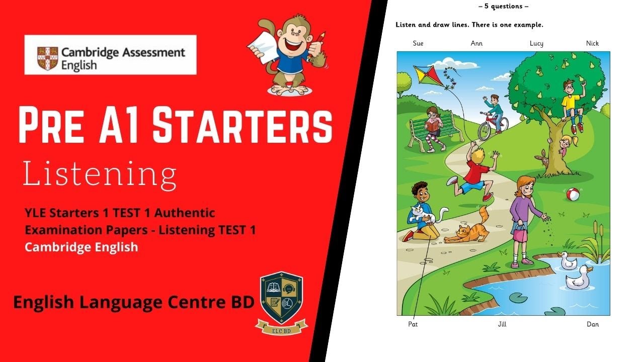 YLE Starters Listening TEST - Cambridge English - YouTube