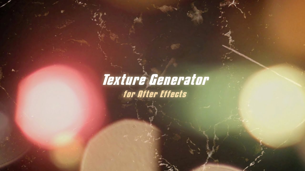 TEXTURE GENERATOR - After Effects Template - YouTube