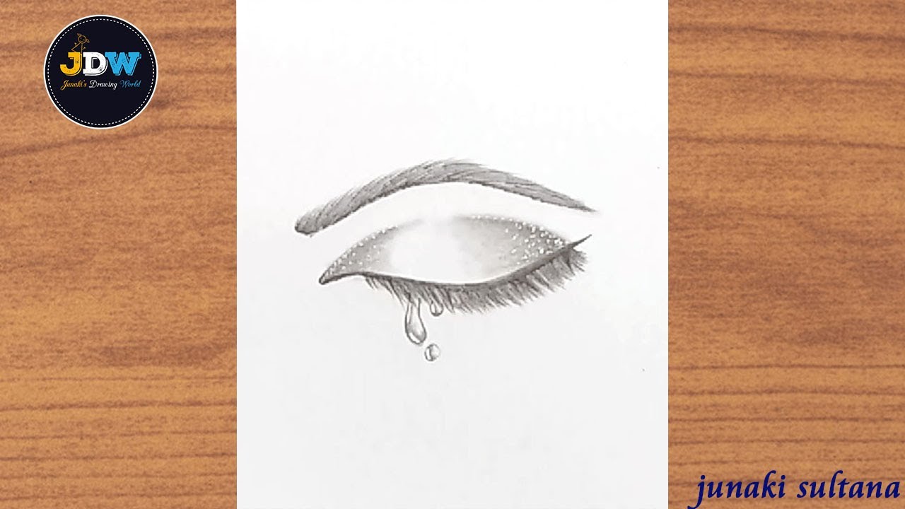 How to draw a Tearful eye for Beginners || Pencil sketch || Drawing ...