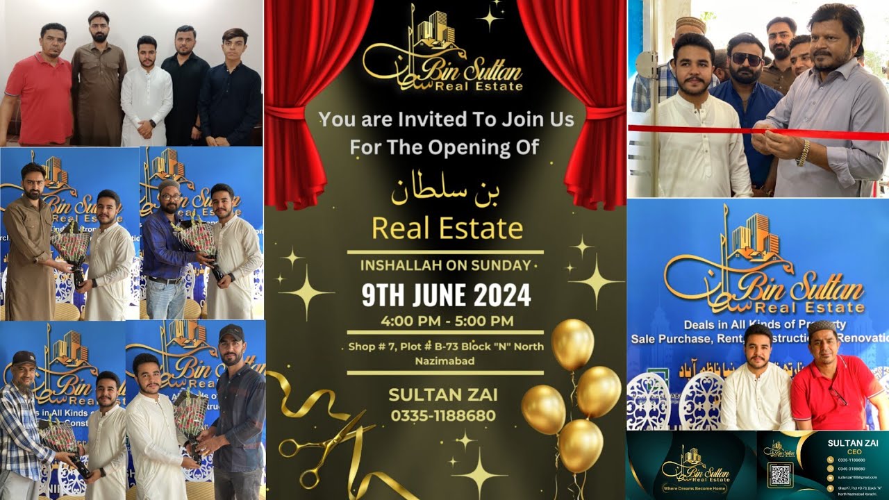 Opening Ceremony of Bin Sultan Real Estate (9th June 2024) 🎀💐 - YouTube