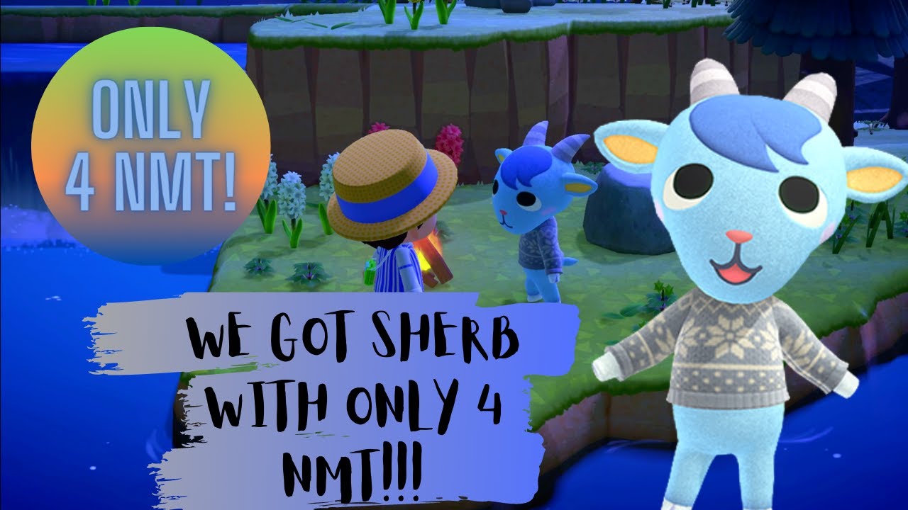 I GOT SHERB WITH ONLY 4 NMT!!! // Goat villager hunt // Animal Crossing ...