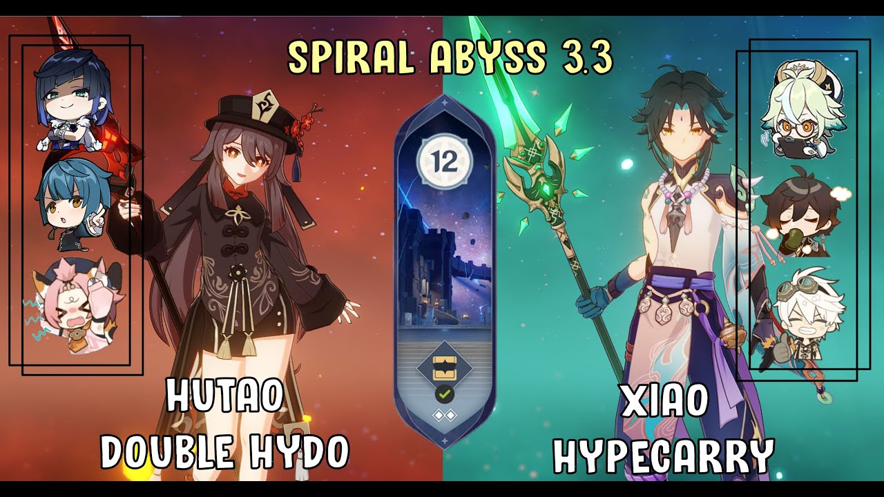 Hutao Double Hydro - Xiao Hypercarry | Spyral Abyss 3.3 Floor 12 ...