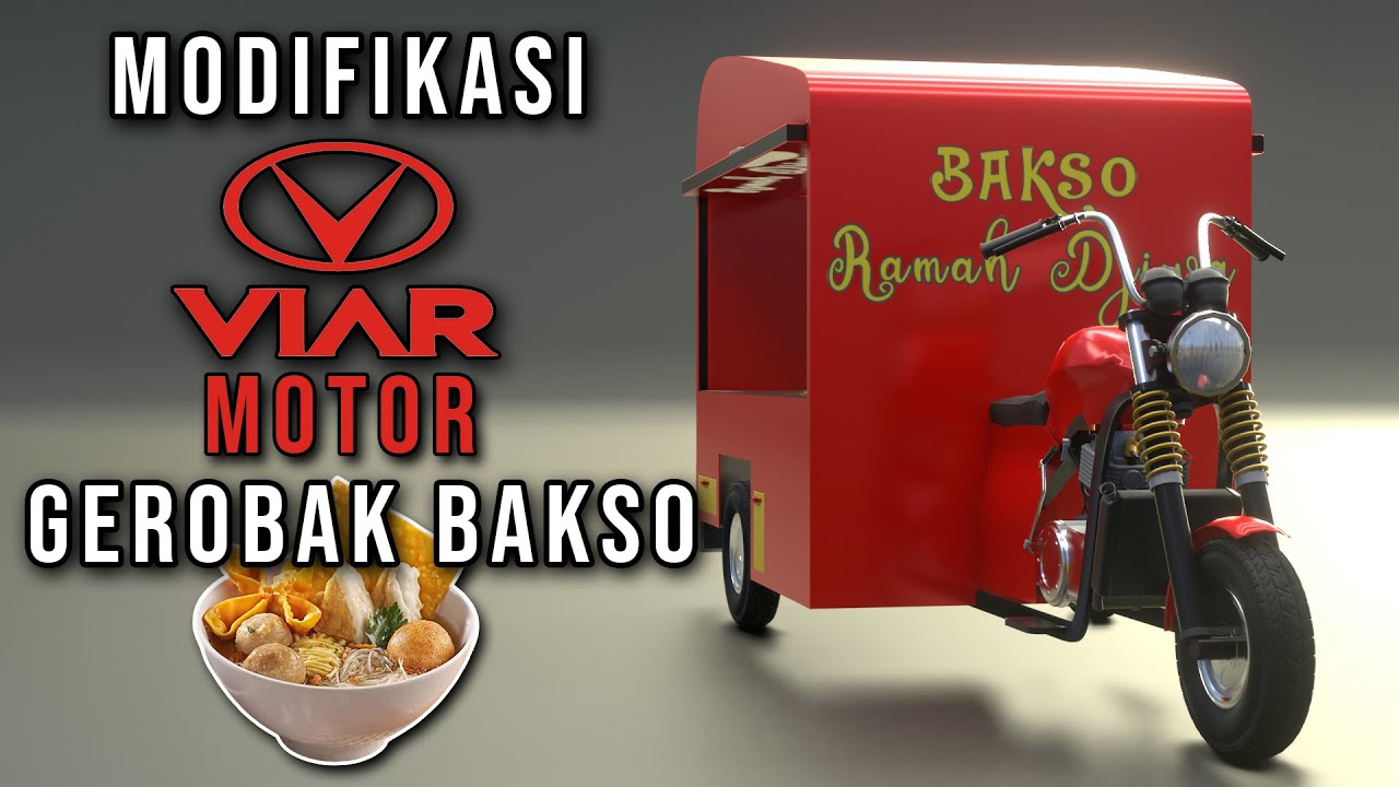 Modifikasi Viar Roda Tiga Untuk Dagang Bakso - YouTube