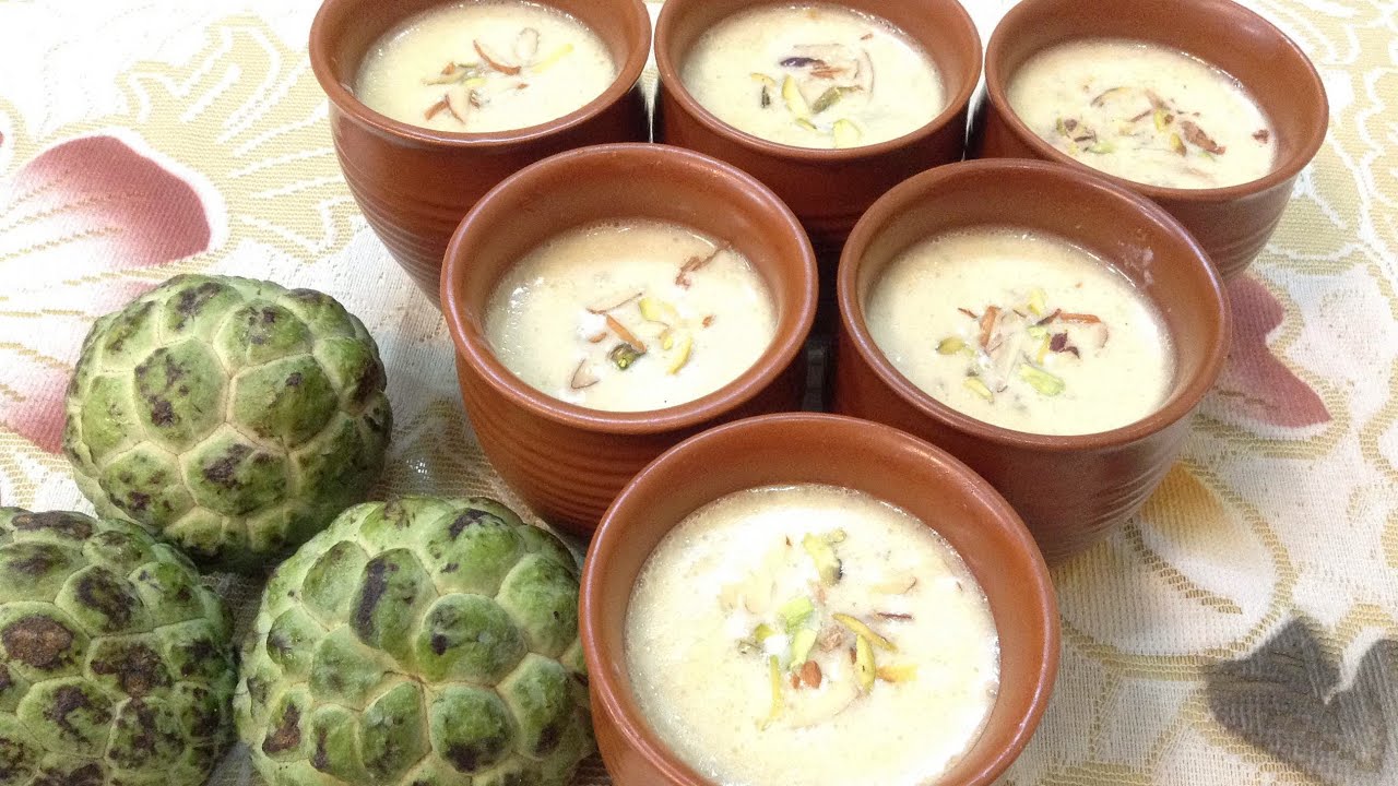 सीताफल बासुंदी | Sitafal basundi recipe | indian dessert recipe - YouTube