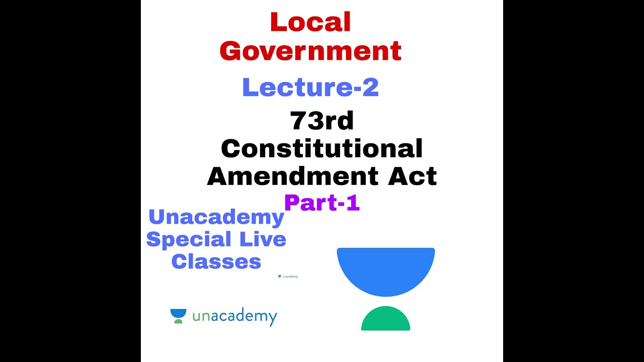 73rd Constitutional Amendment Act. PRIs. Local Government. UGC NET ...
