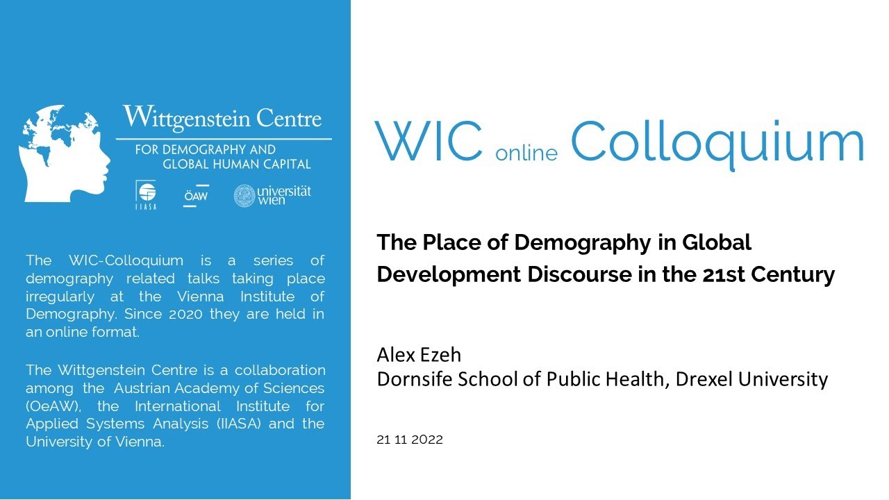 The Place of Demography in Global Development Discourse in the 21st ...