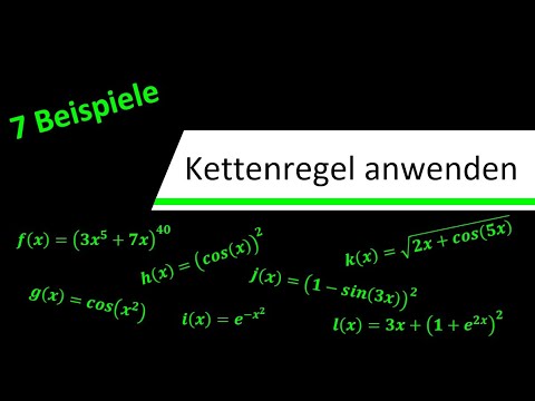 Kettenregel anwenden, 7 Beispiele - YouTube