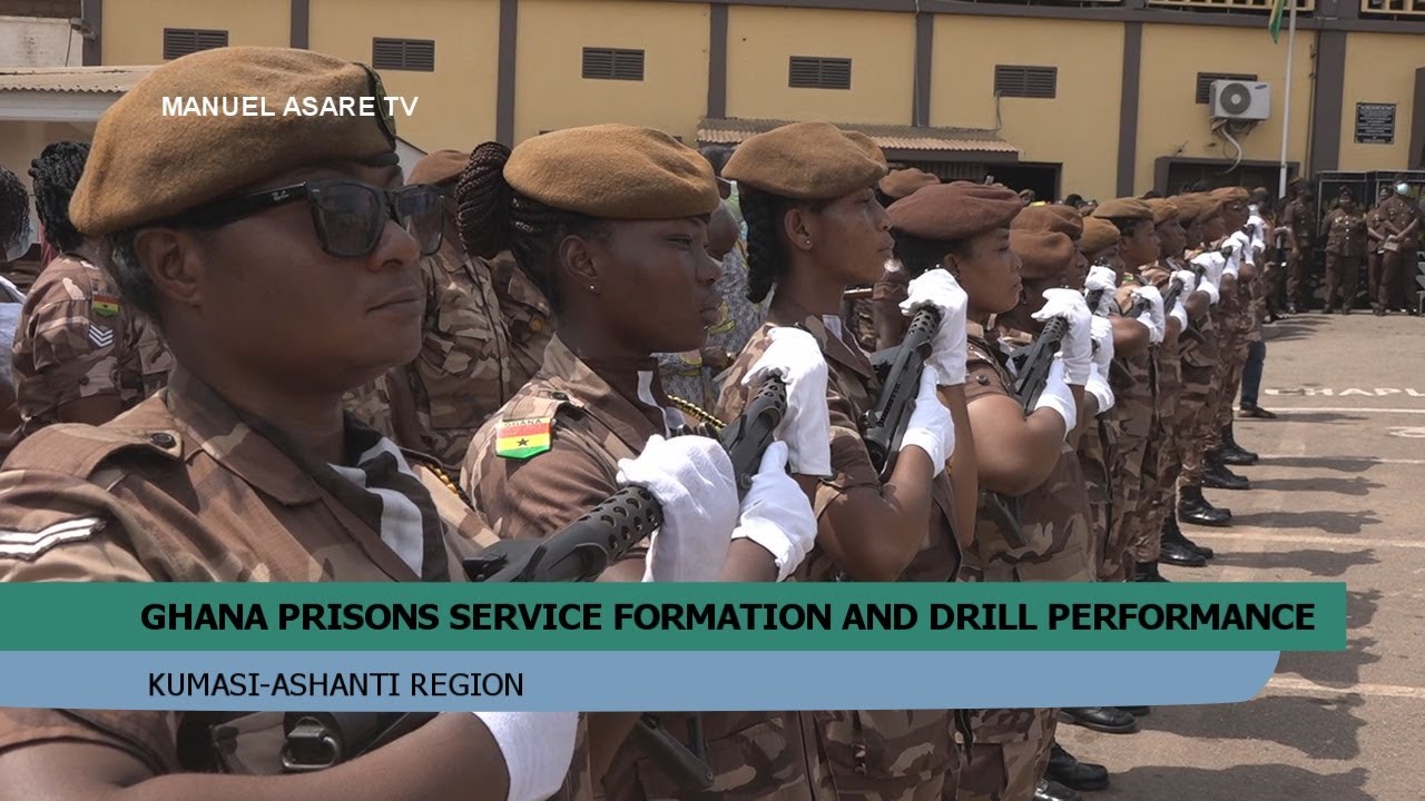GHANA PRISONS SERVICE FORMATION AND DRILL PERFORMANCE - YouTube