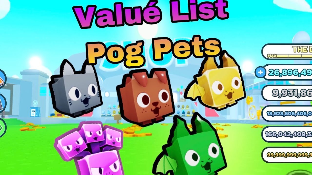 Valor de las Pog Pets😺💎 Pet Simulator X🔥 - YouTube